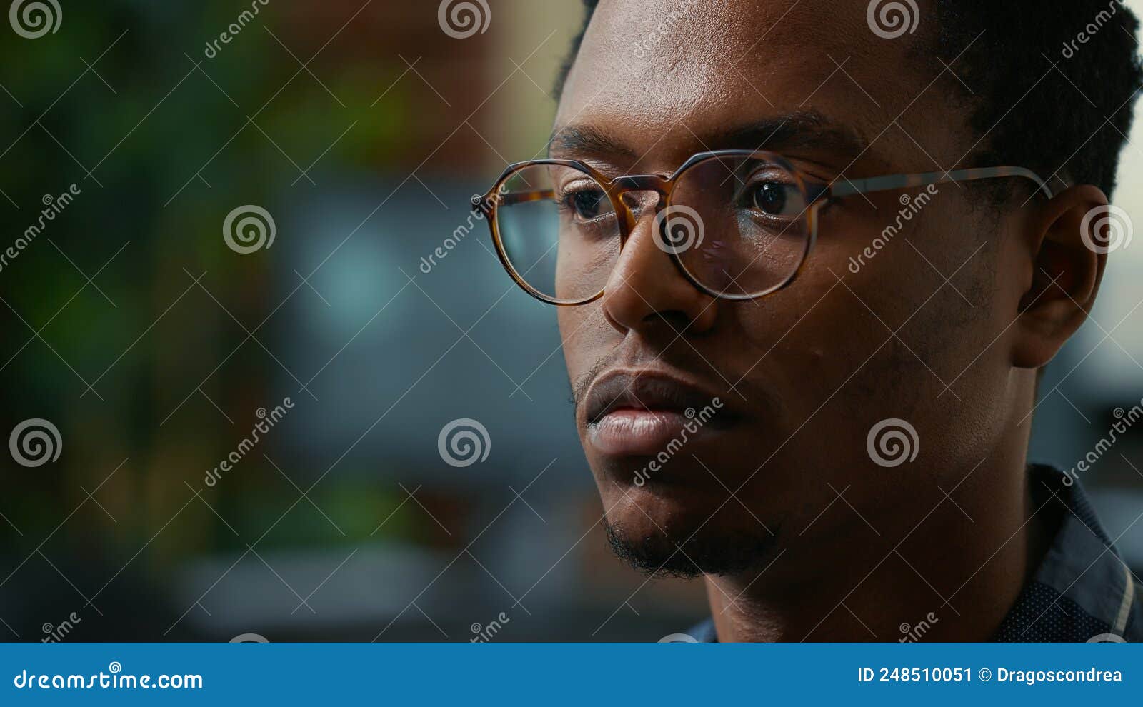 Portrait of Software Developer with Glasses Reading Ai Algorithm ...