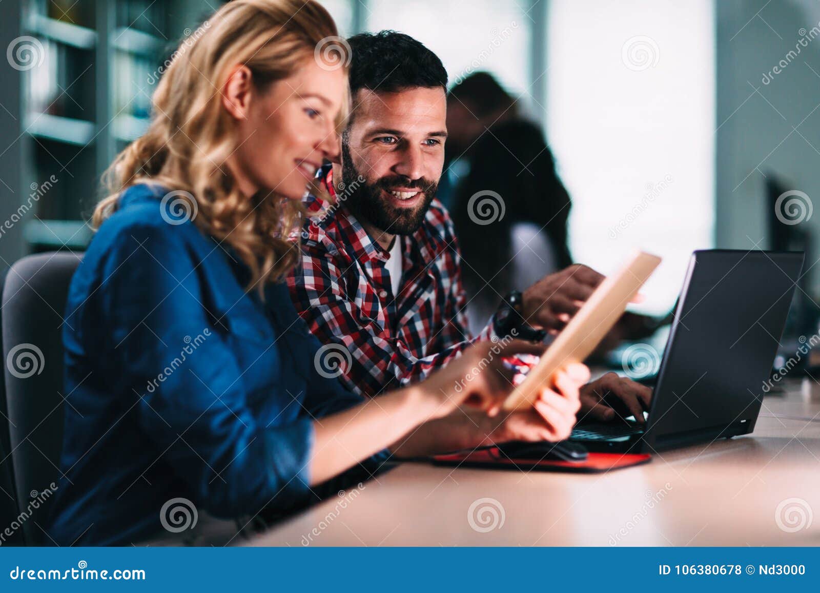 Portrait of Software Engineers Using Digital Tablet Stock Photo - Image ...