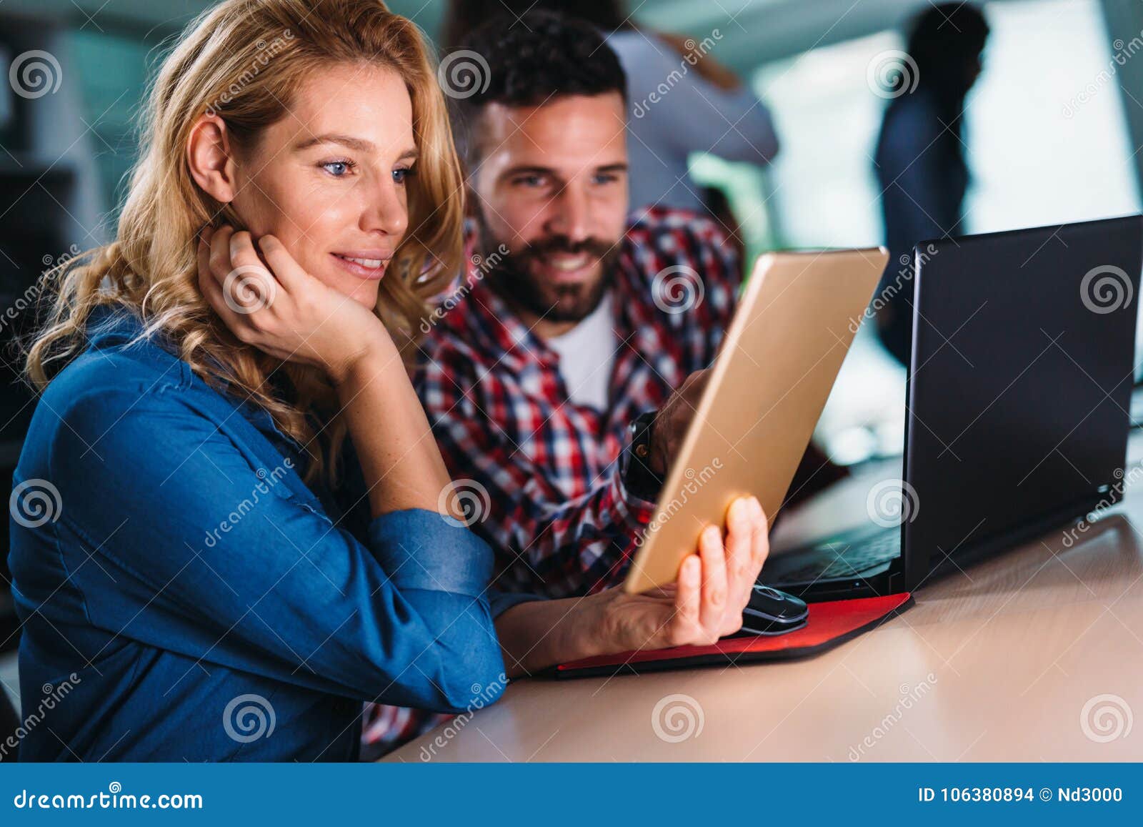 Portrait of Software Engineers Using Digital Tablet Stock Photo - Image ...