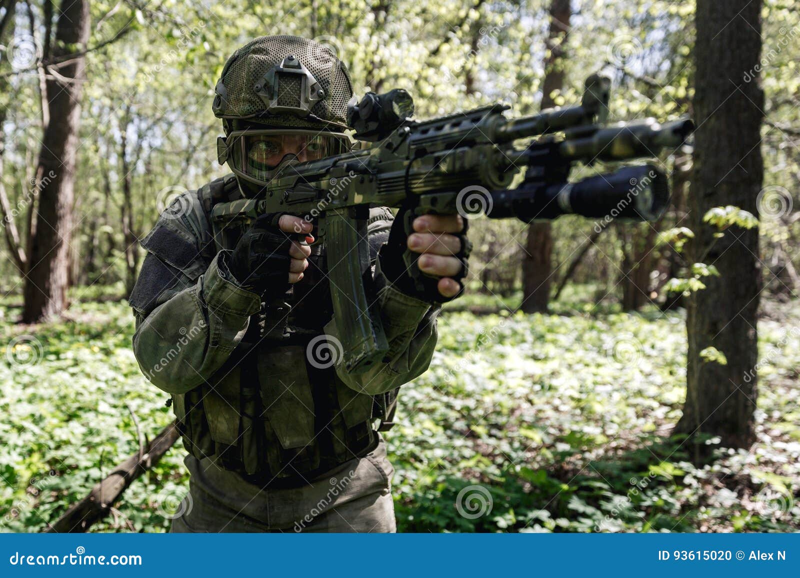 Portrait of Soldier in Uniforms Stock Photo - Image of assault, fire ...