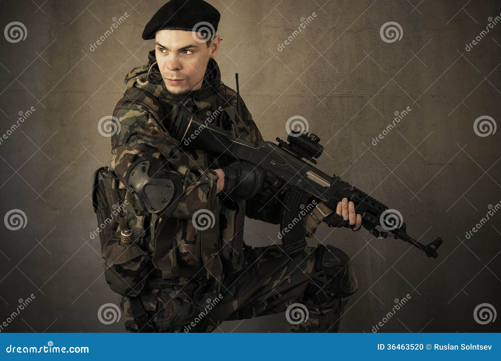 Portrait of a soldier stock photo. Image of danger, confident - 36463520