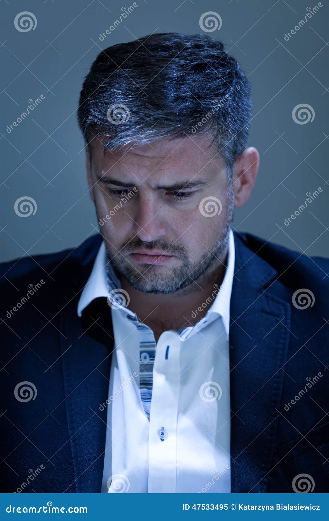 Portrait of Sorrowful Young Man Stock Image - Image of failure, finance ...