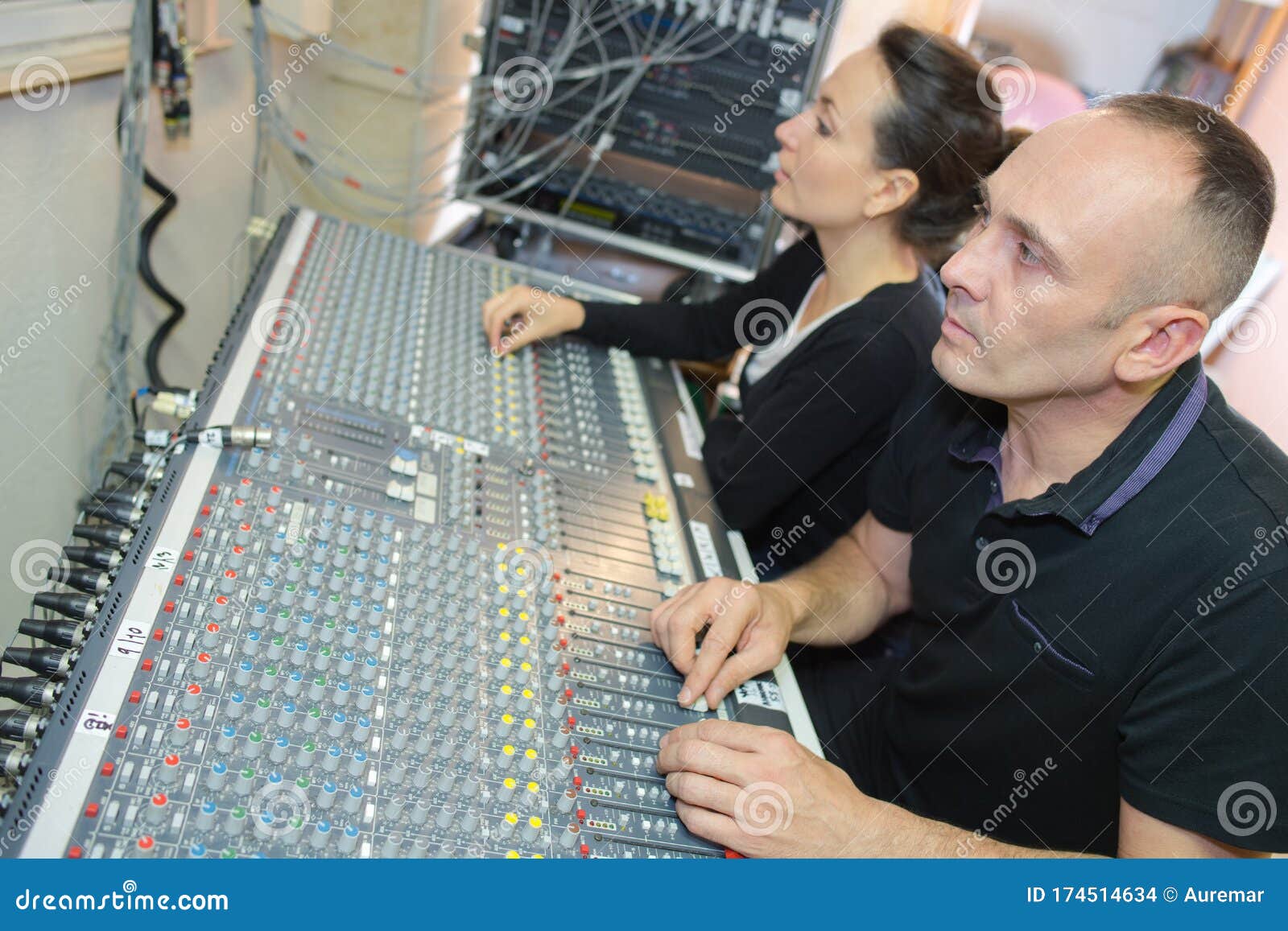Portrait sound producers stock photo. Image of male - 174514634