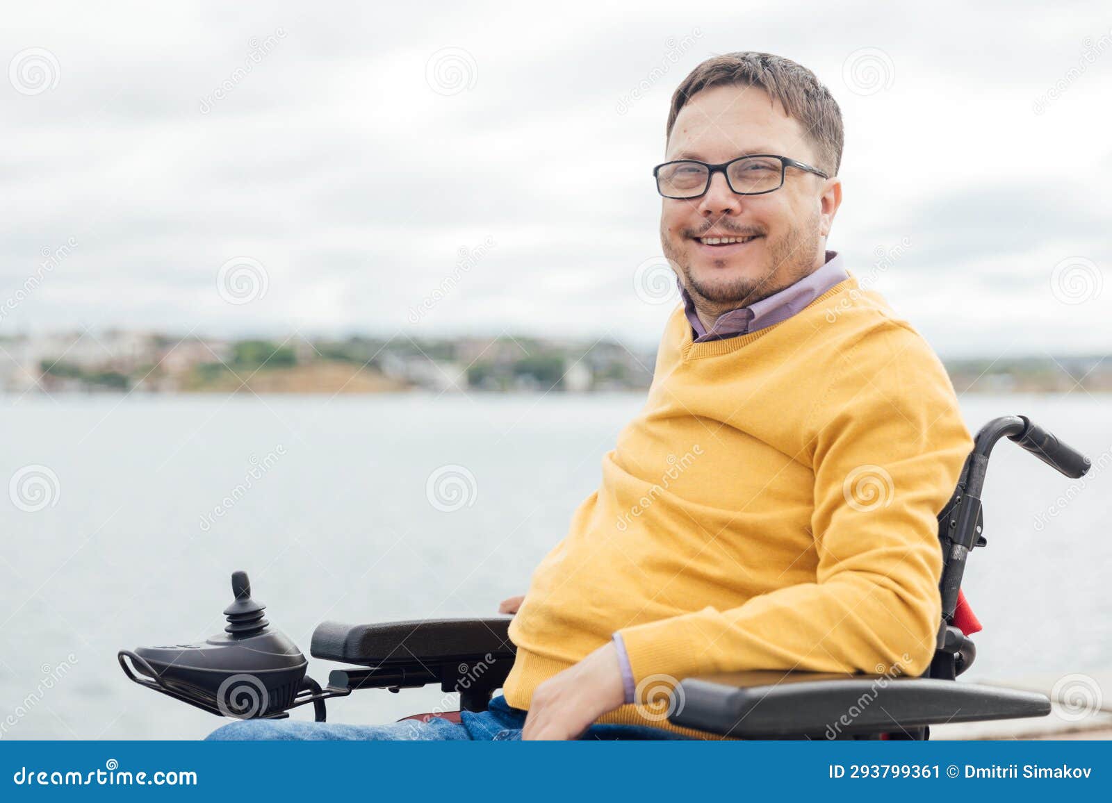 Portrait of a Special Person with Disabilities Rest Walk Stock Image ...