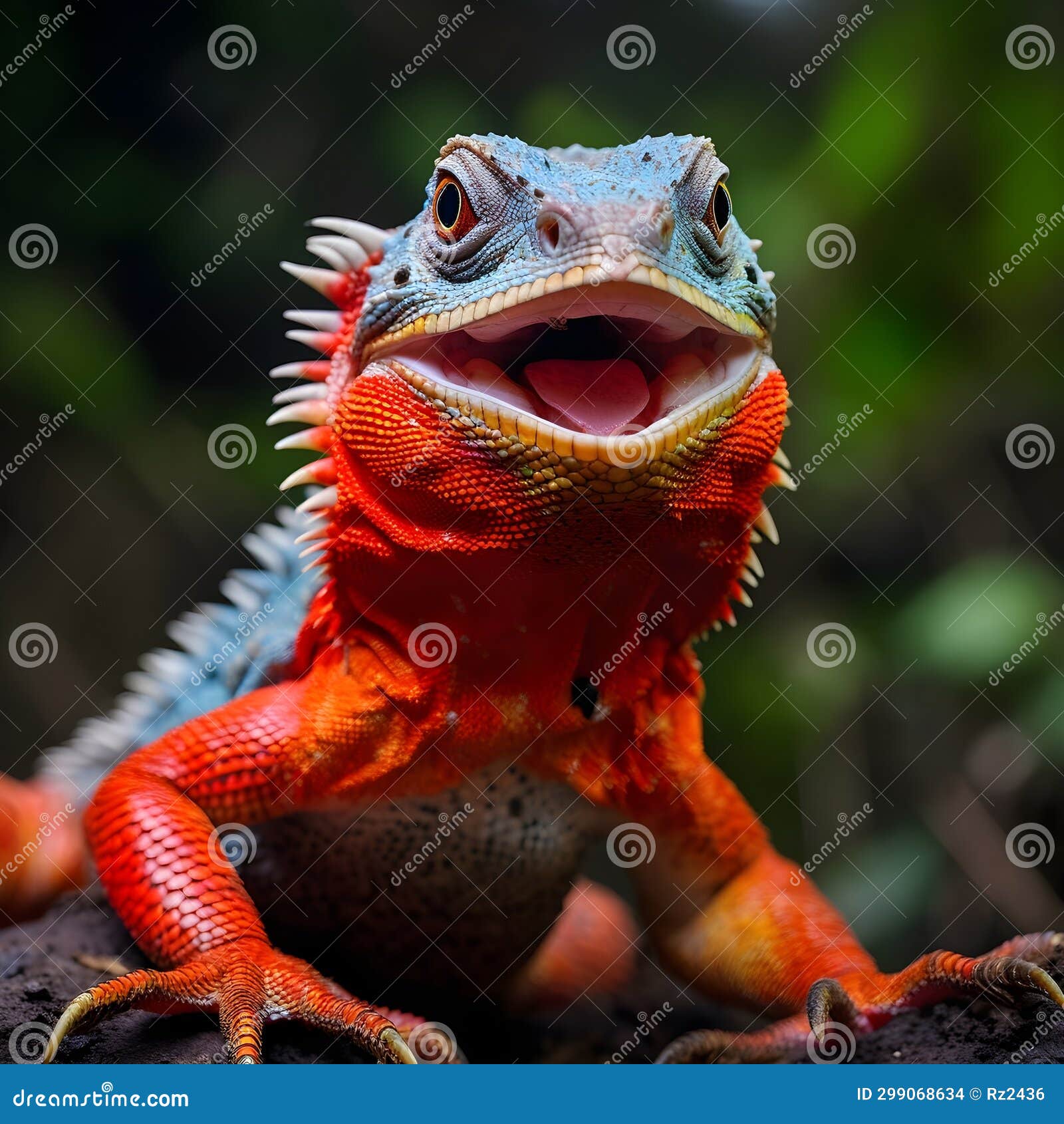 Happy Colored Lizard, Ai Generated. Stock Illustration - Illustration ...