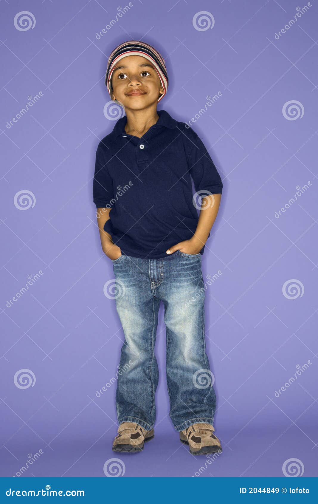 Portrait of a Standing Boy. Stock Image - Image of studio, child: 2044849