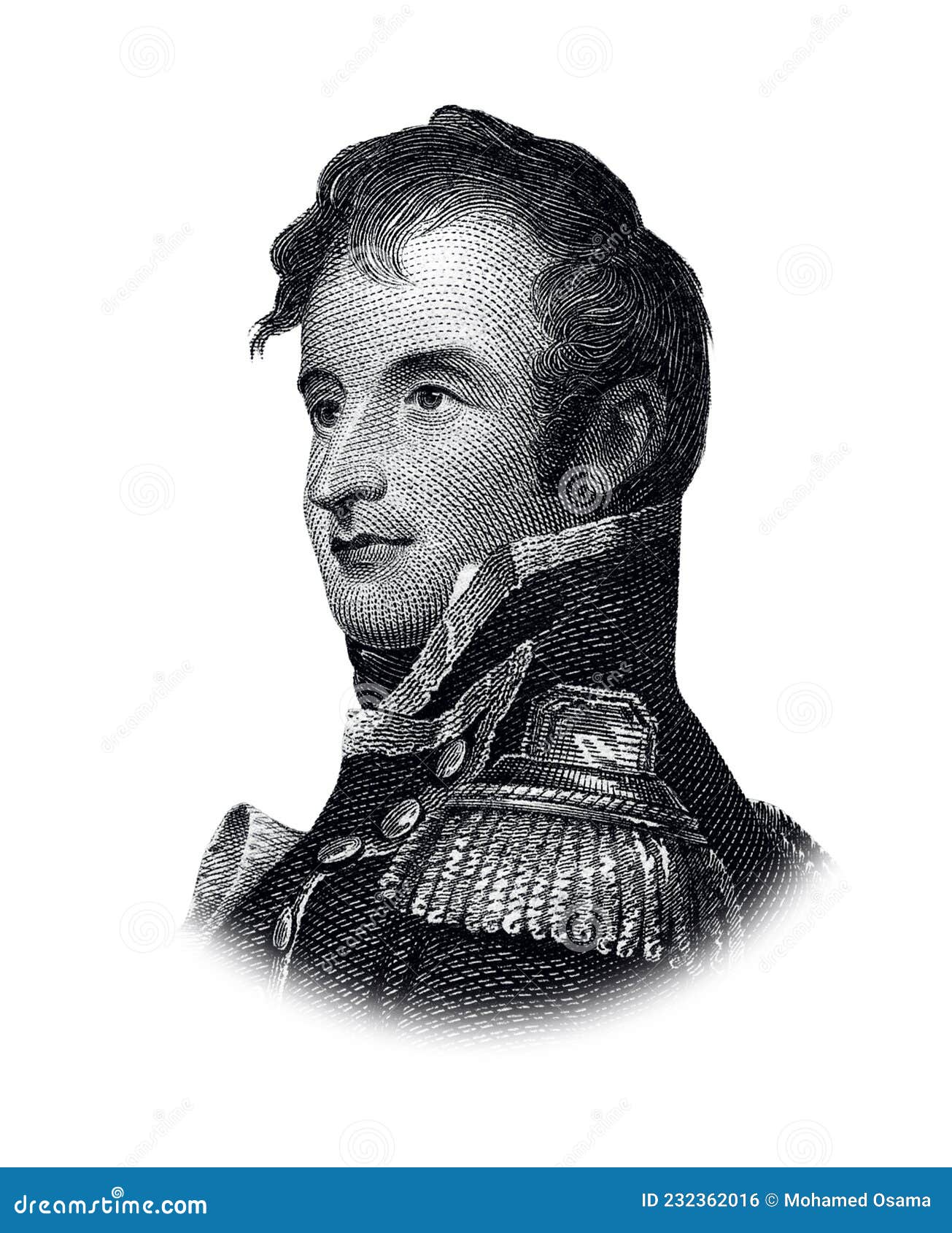 Portrait of Stephen Decatur Stock Illustration - Illustration of ...