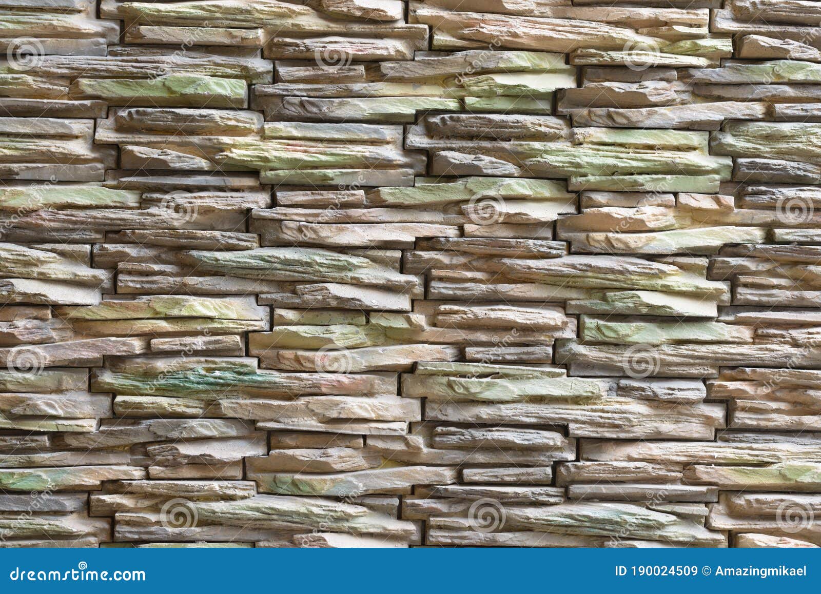 Portrait of Stone Wall Made of Thin Bricks Stacked Together Stock Image ...