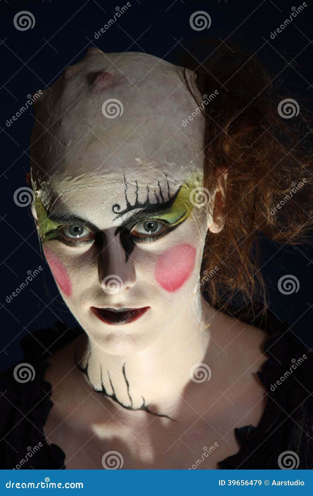 Portrait of a Strange Mystery Lady. Stock Image - Image of skin, studio ...