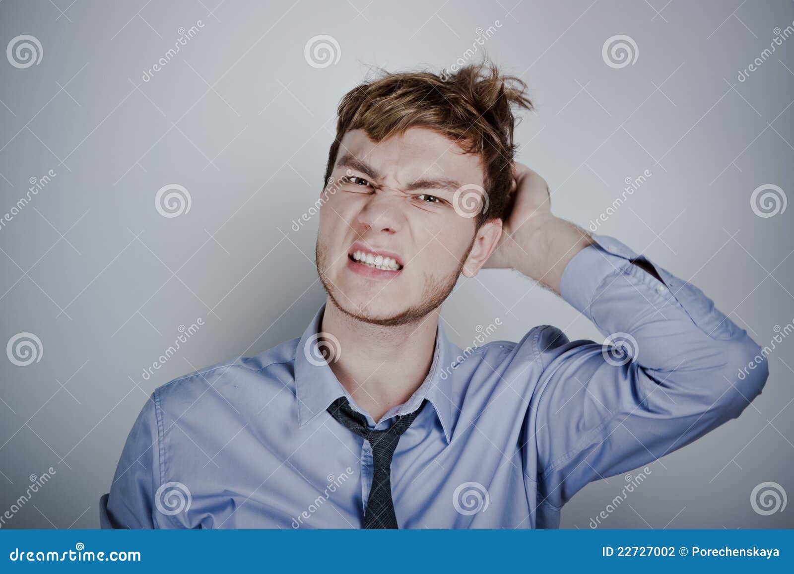 Portrait Of Stressed Businessman Stock Photo - Image of achievemant ...