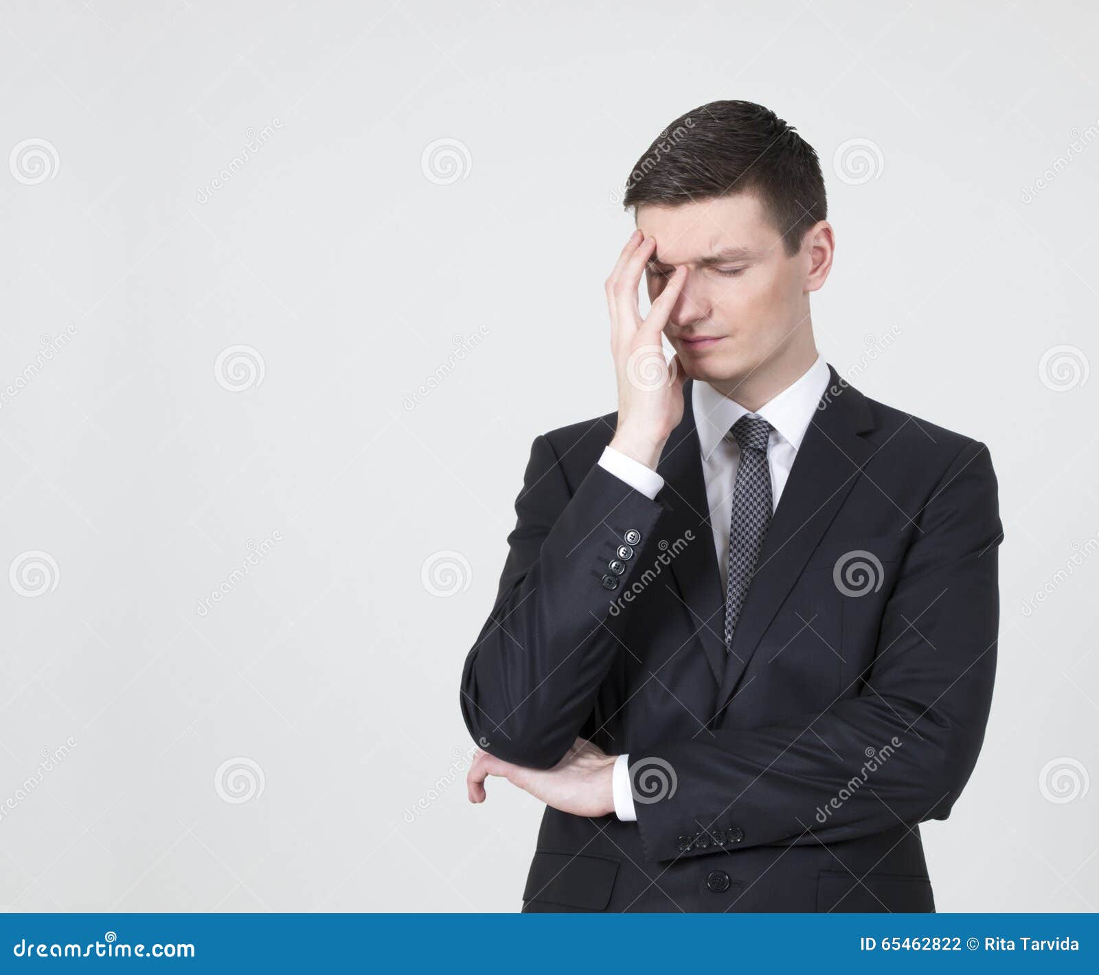 Portrait of a Stressed Businessman Stock Photo - Image of male ...