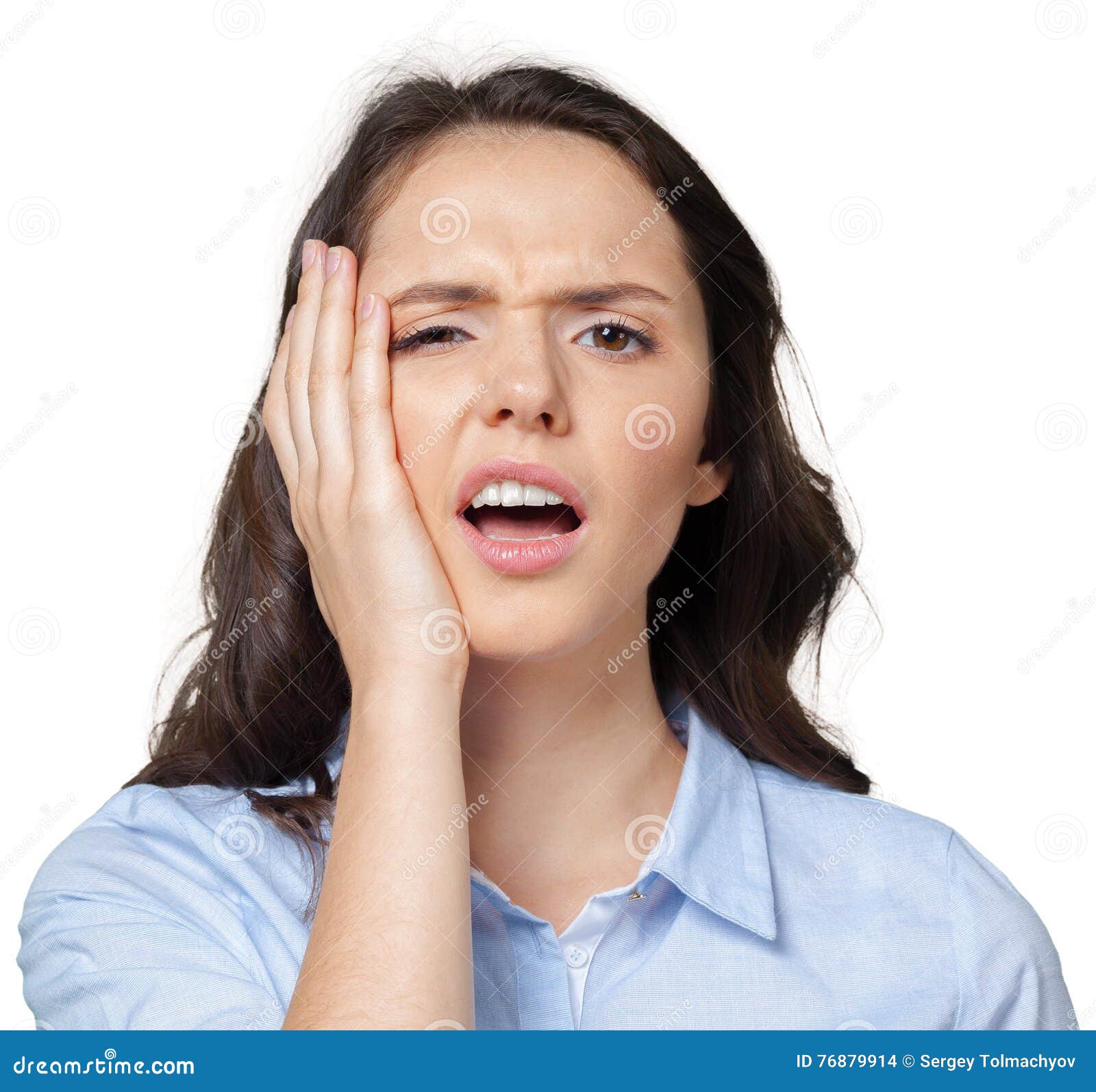 Portrait of a Stressed Woman Stock Photo - Image of closeup, problems ...