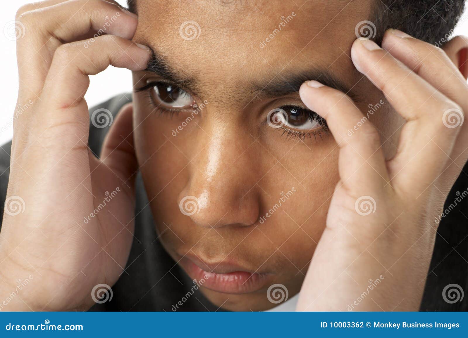 Portrait of Stressed Young Boy Stock Photo - Image of pret, twelve ...