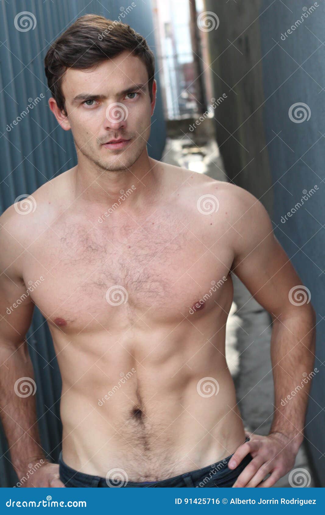 Portrait of a Strong Male Model - Stock Image Stock Photo - Image of ...