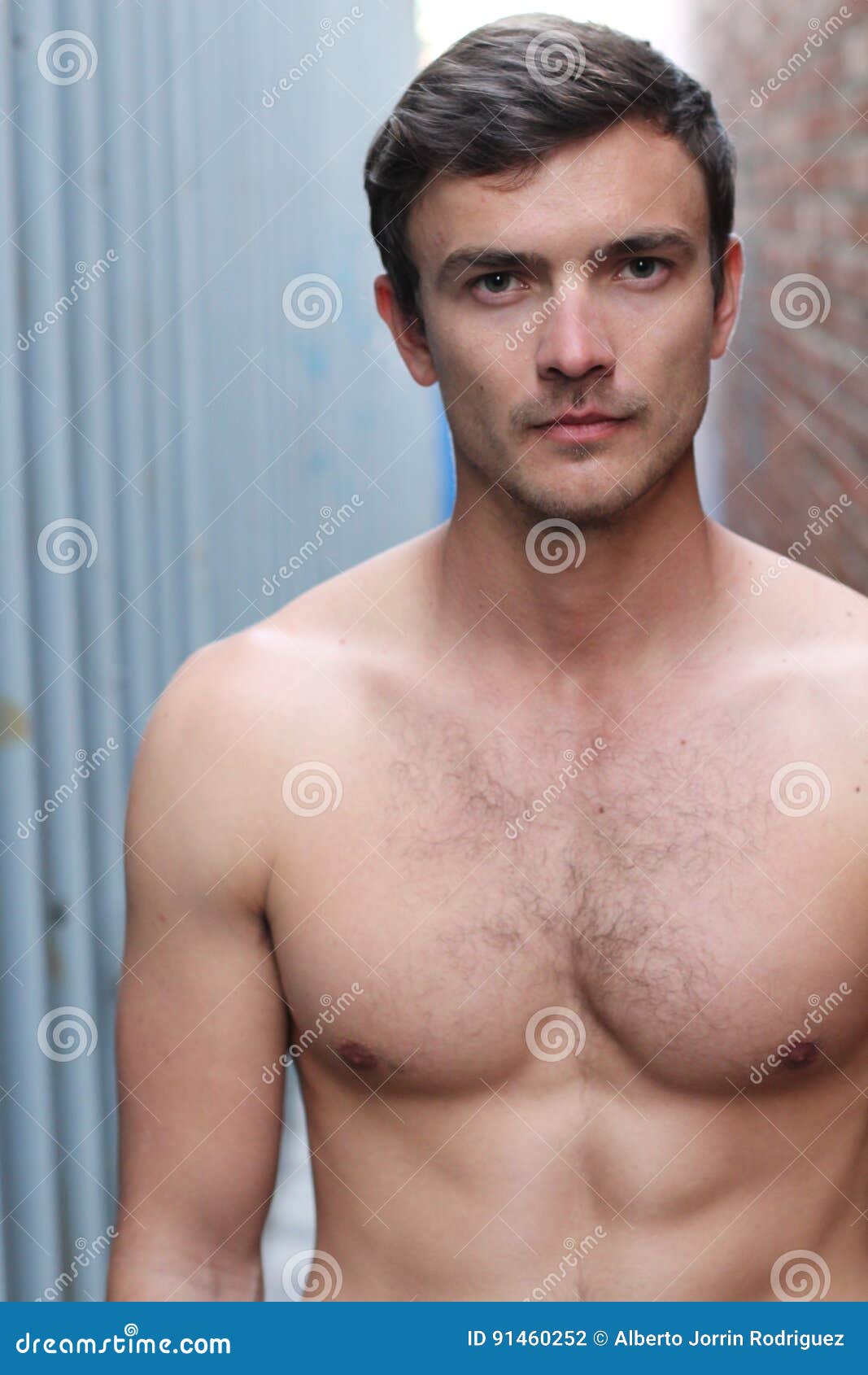 Portrait of a Strong Male Model - Stock Image Stock Photo - Image of ...