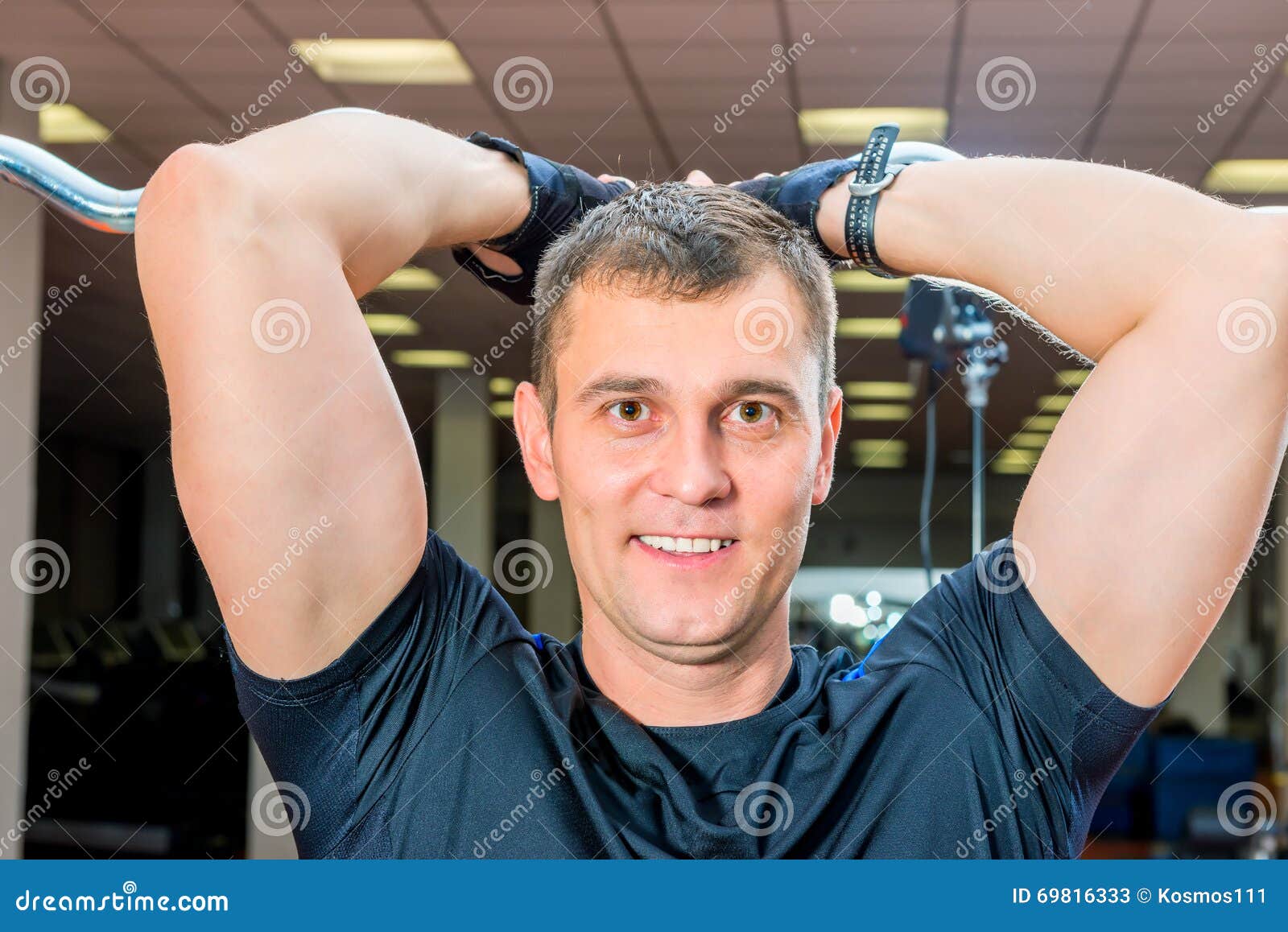 Portrait Of A Strong Man Stock Image Image Of Athletic 69816333