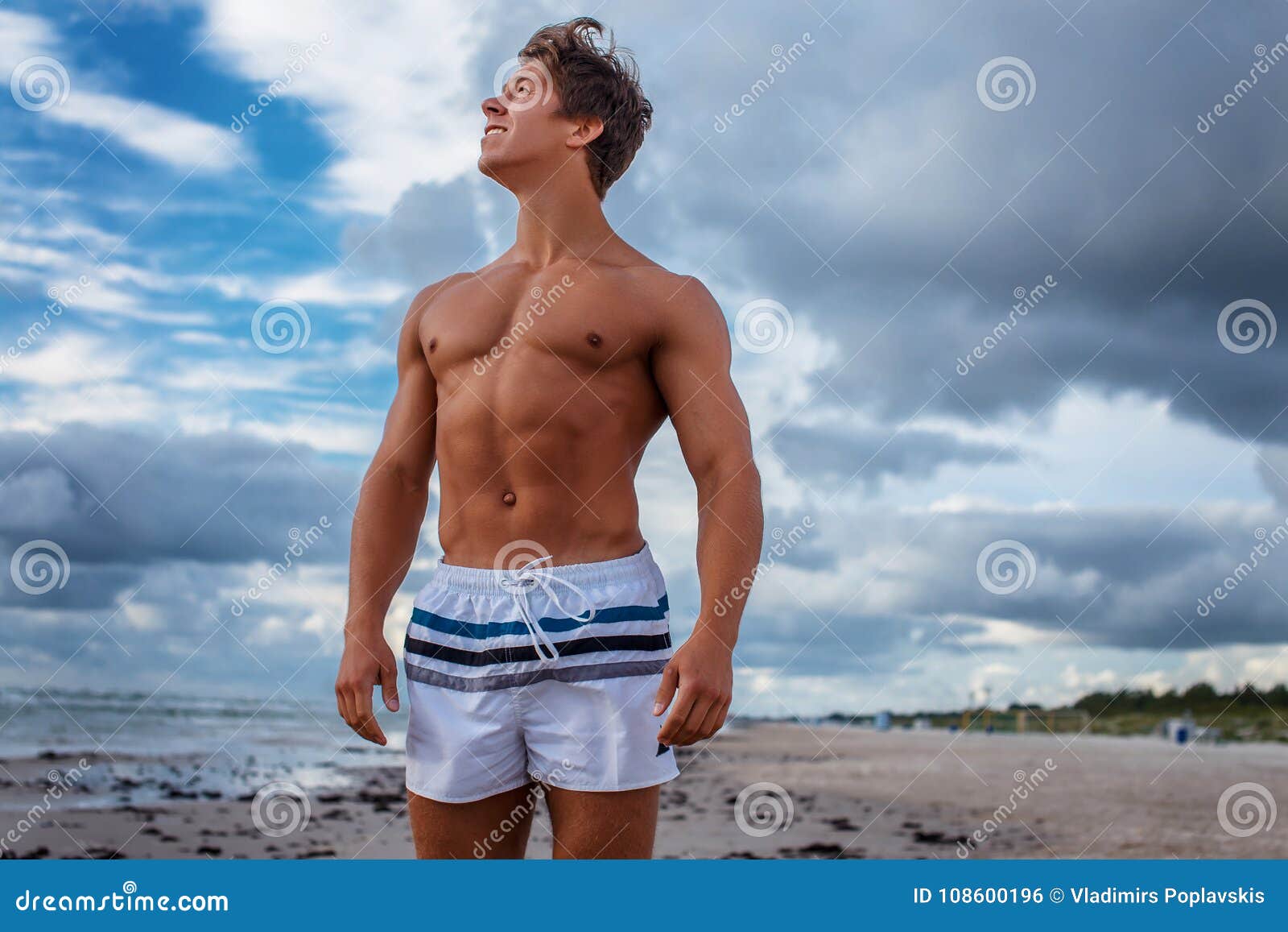 Portrait of Strong Muscular Man. Stock Photo - Image of caucasian ...