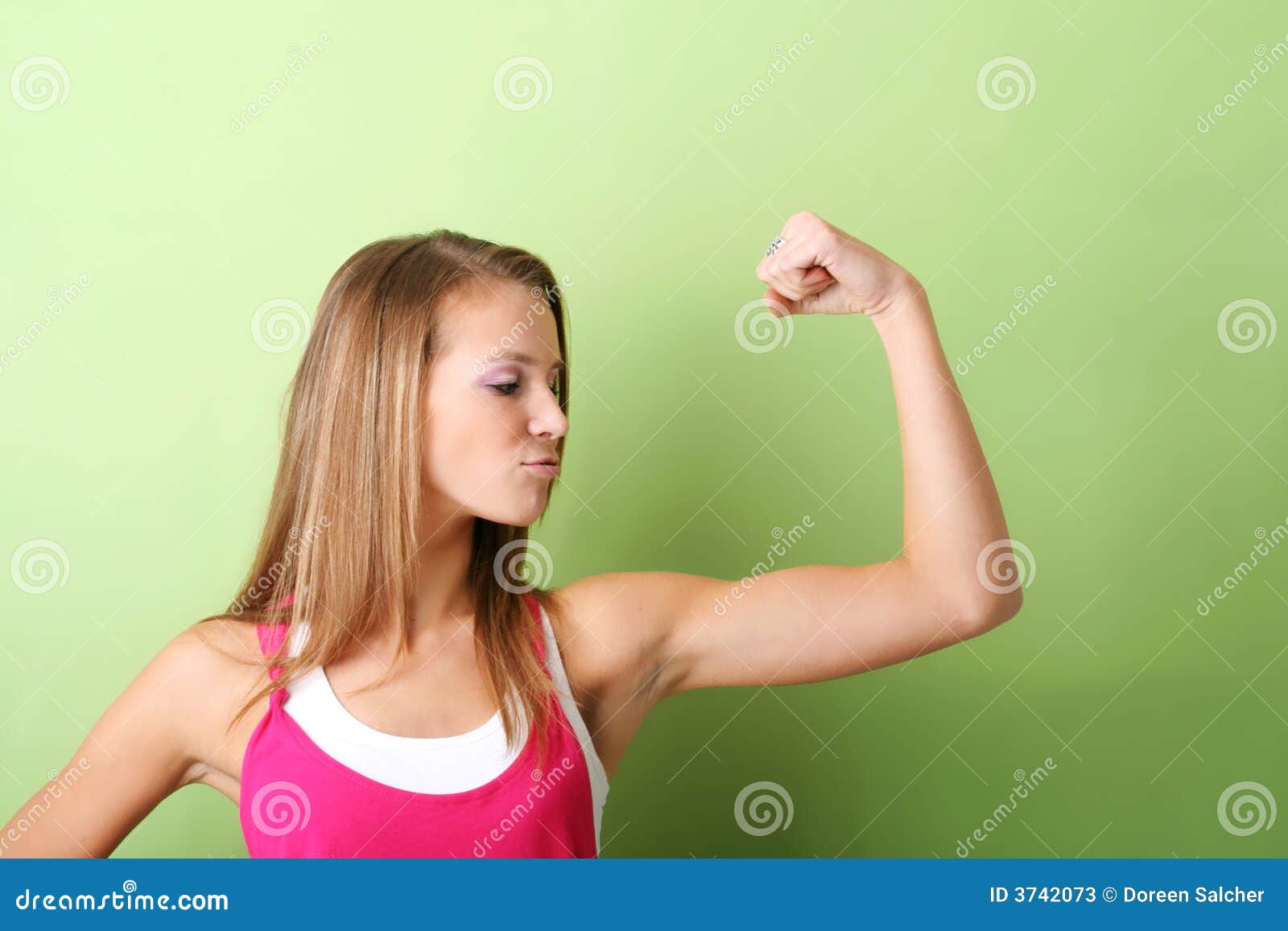 Portrait of a strong woman stock image. Image of muscles - 3742073