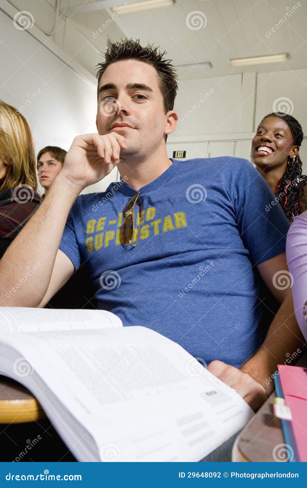 Portrait of Student with Classmates Stock Photo - Image of male, female ...