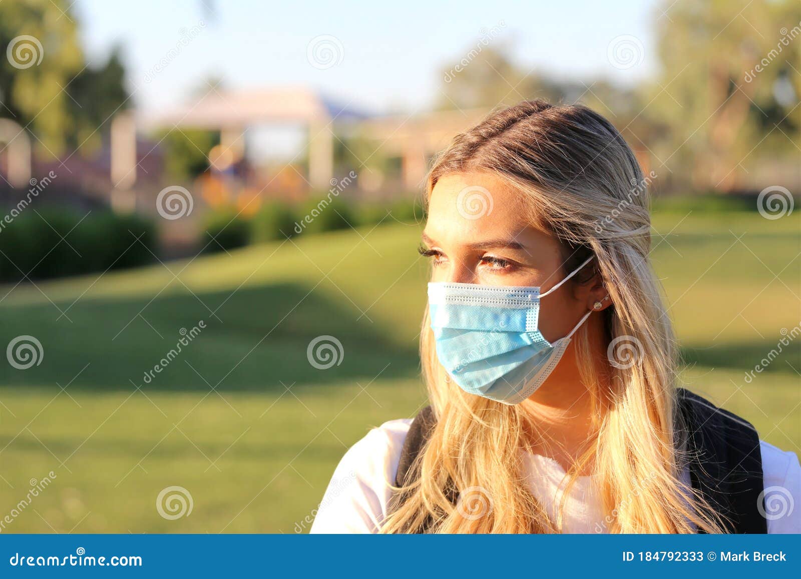Portrait of a Student Wearing a Mask Stock Image - Image of distancing ...