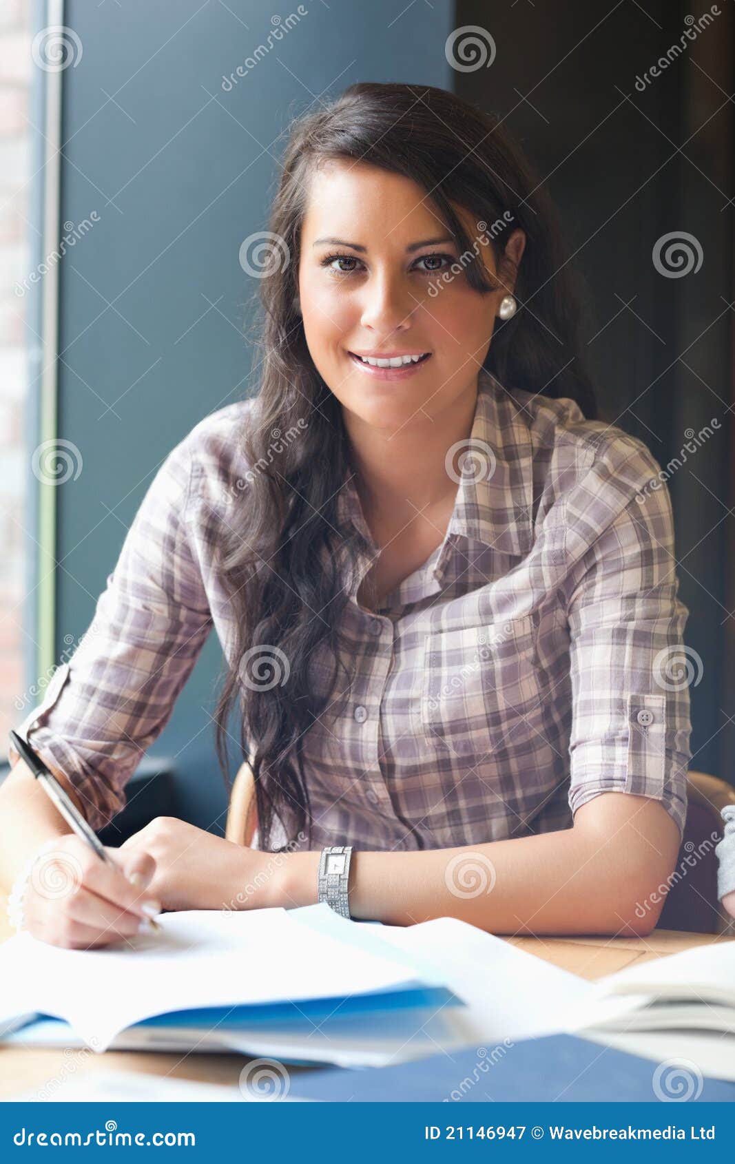 Portrait of a Student Working Stock Image - Image of appearance, learn ...