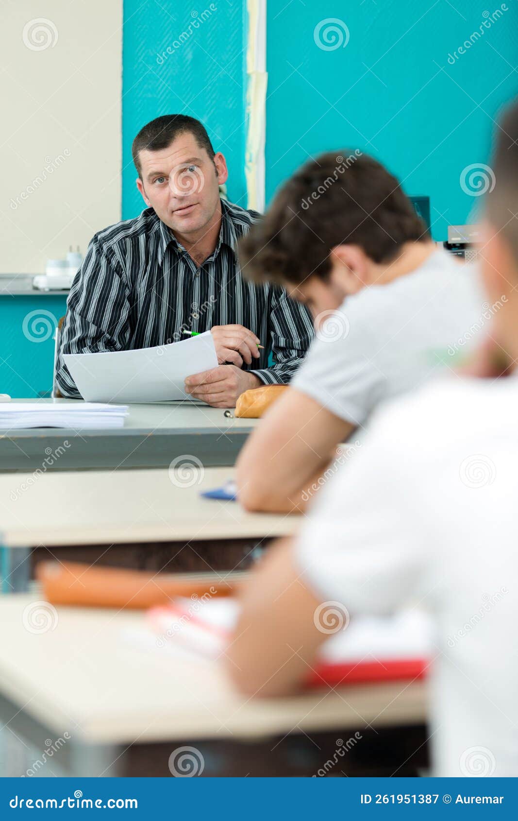 Portrait students in class stock image. Image of higher - 261951387