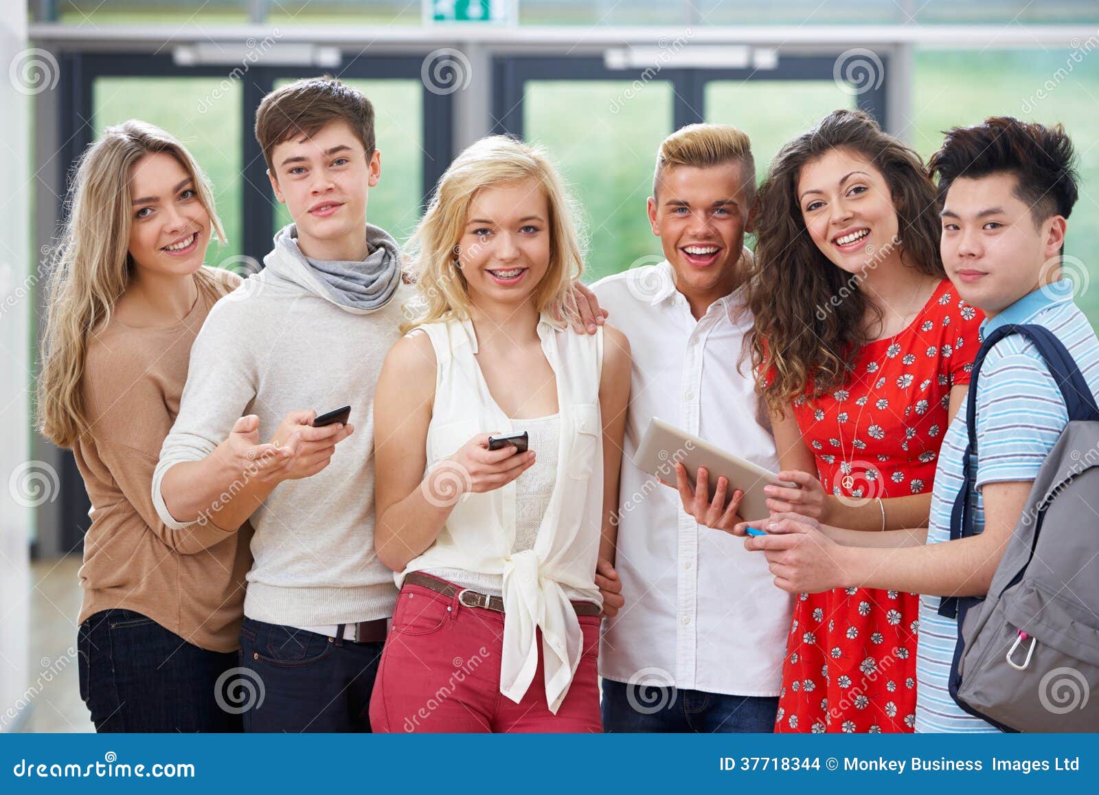Portrait of Students in Classroom Stock Photo - Image of class, group ...