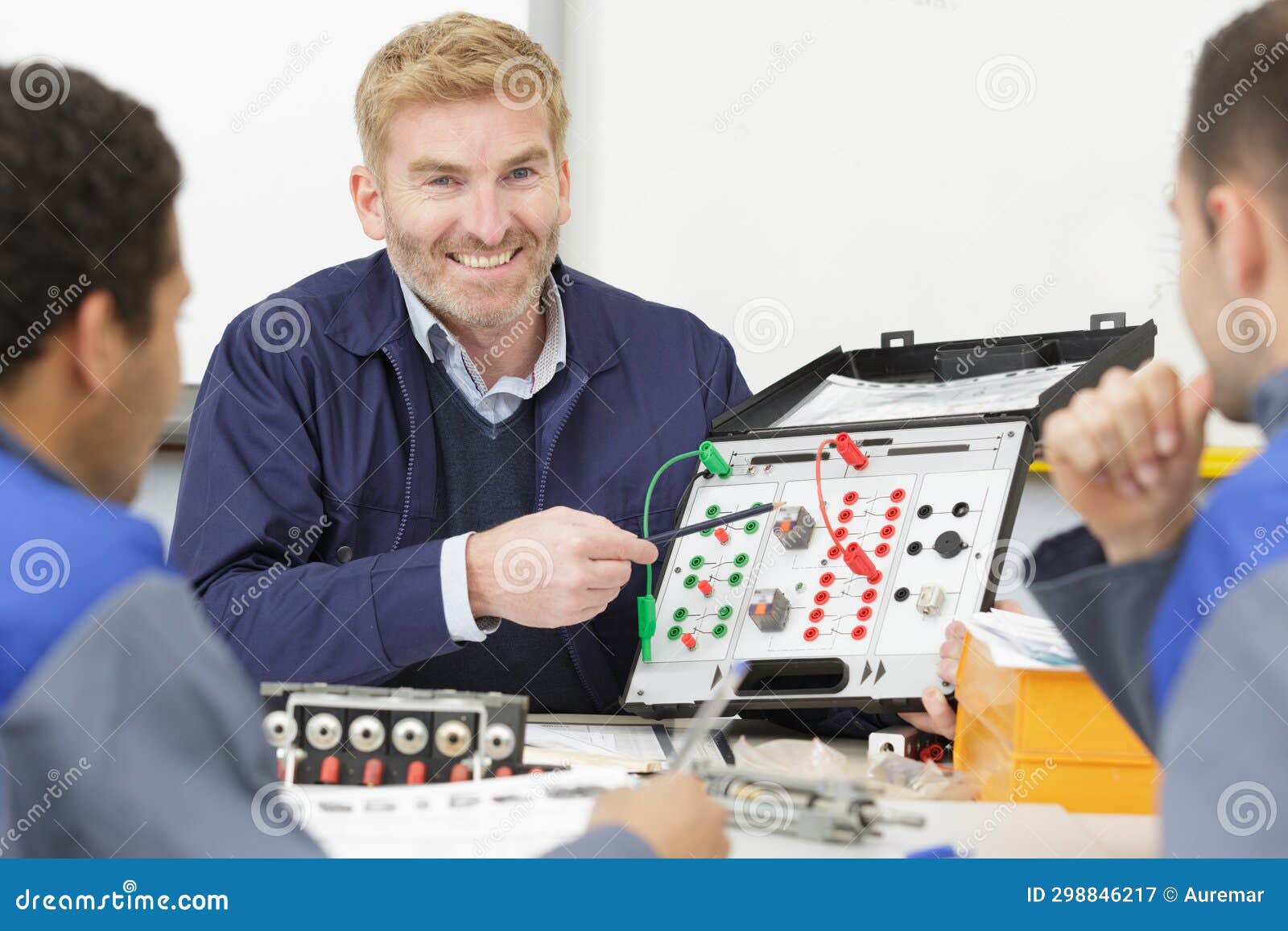 Portrait Students in Server Room Stock Image - Image of workman, wire ...