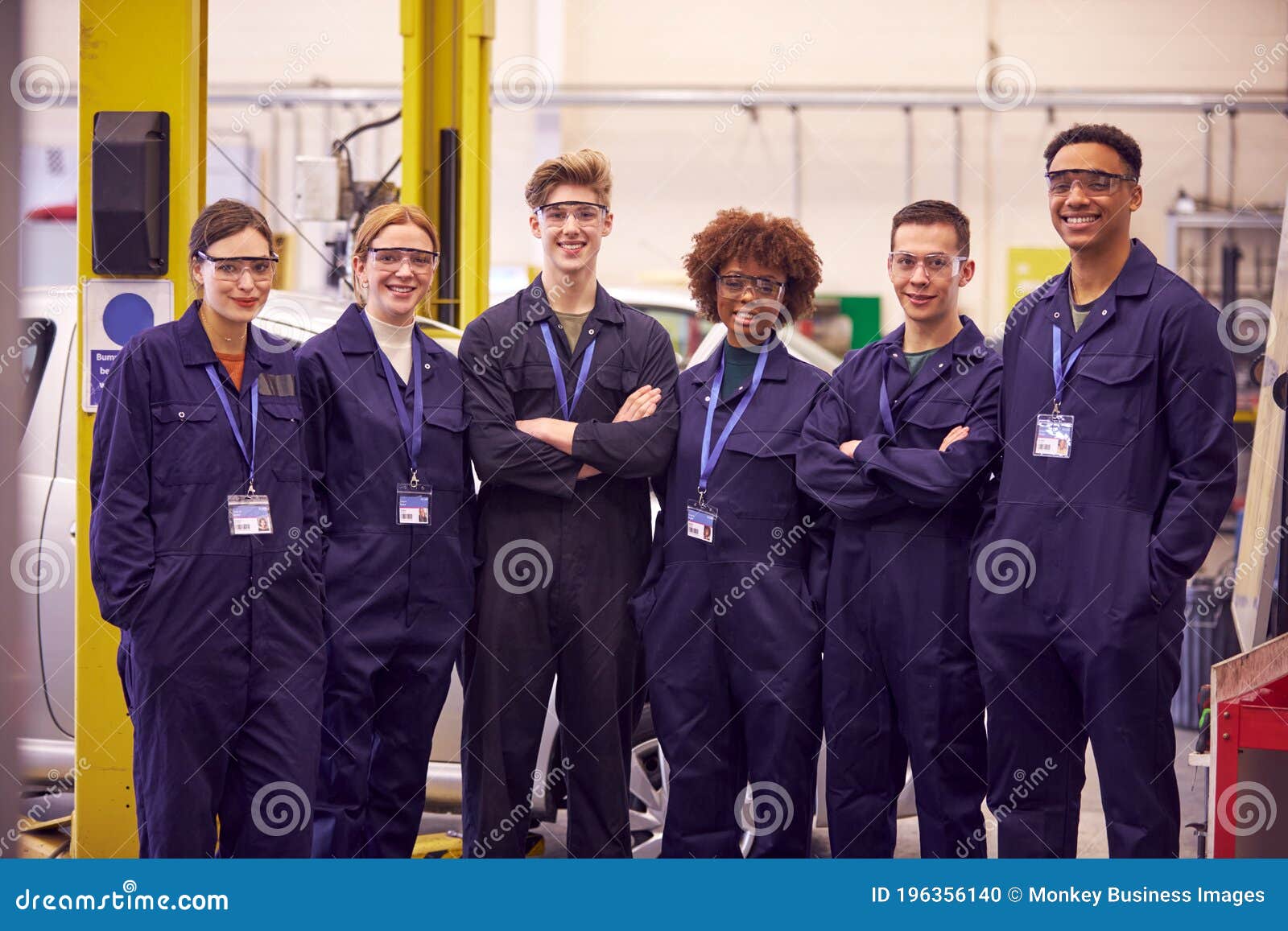 Portrait of Students Studying for Auto Mechanic Apprenticeship at ...