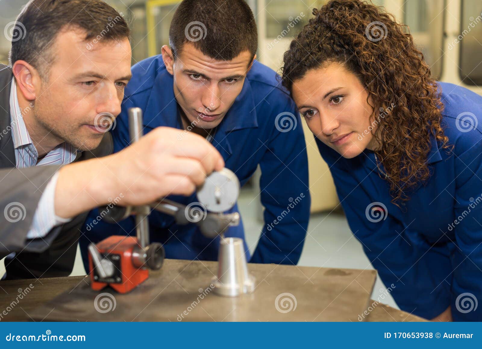 Portrait Students Watching Engineering Experiment Stock Photo - Image ...