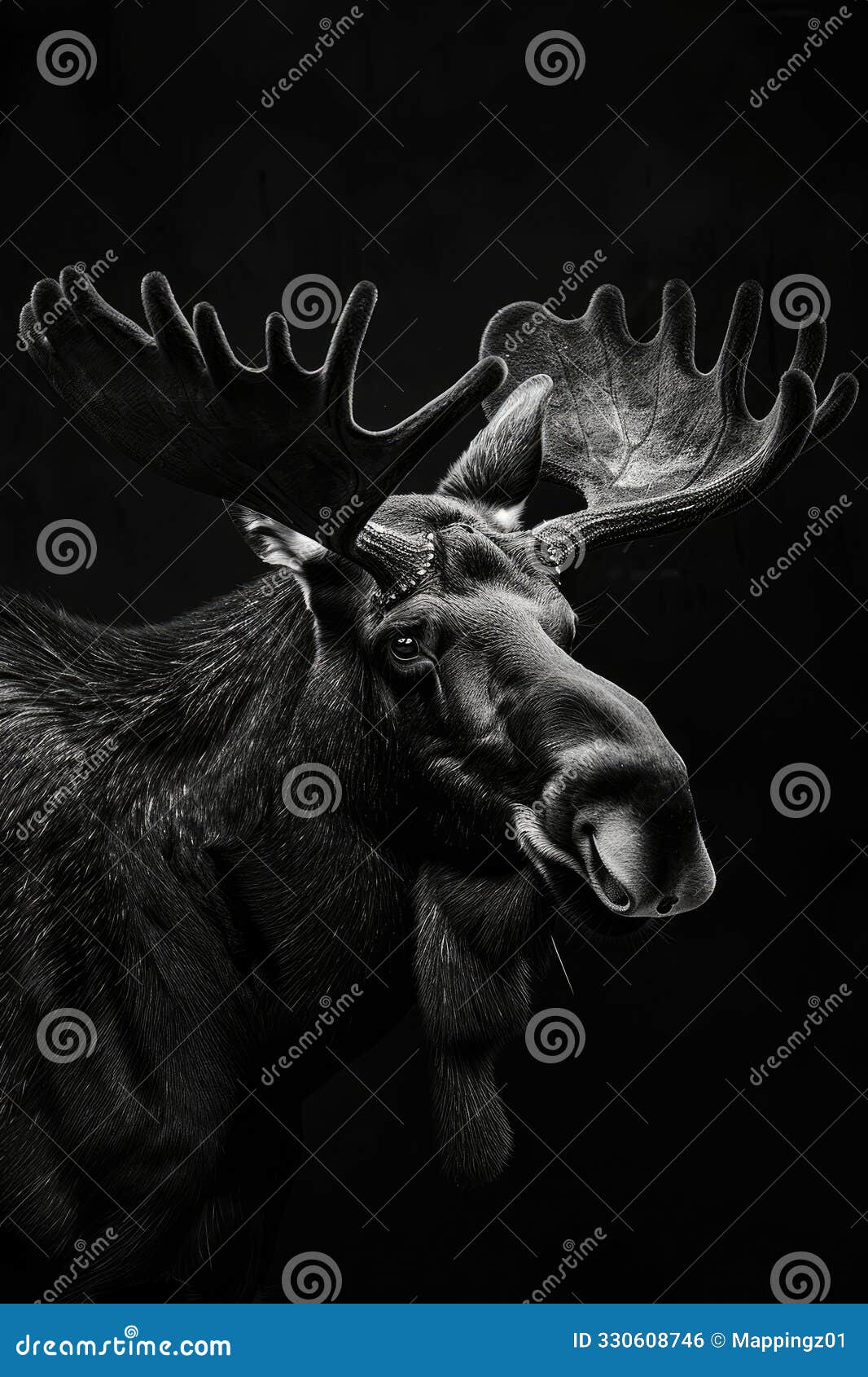 Moose Black Silhouette Vector Set In Different Poses | CartoonDealer ...