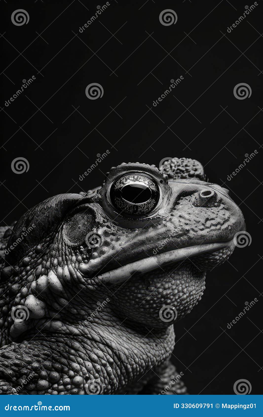 Portrait Studio Photograph of Toad Black and White Stock Illustration ...