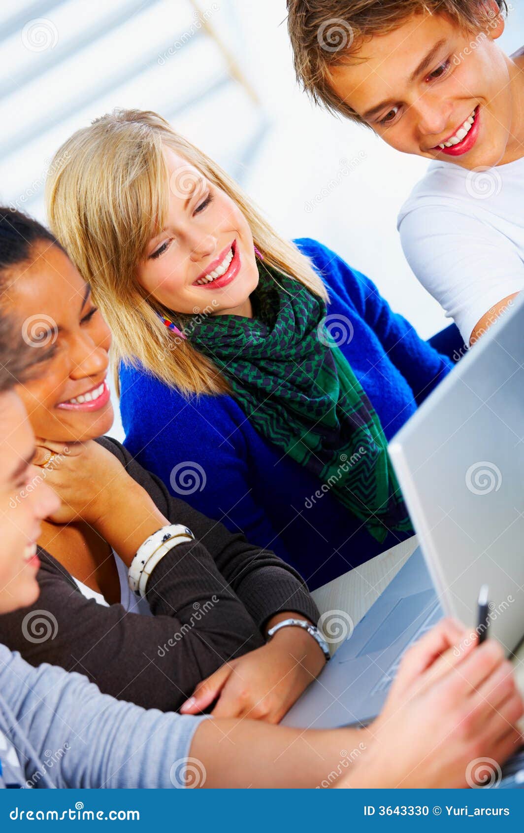 Portrait of a study group stock photo. Image of ethnic - 3643330