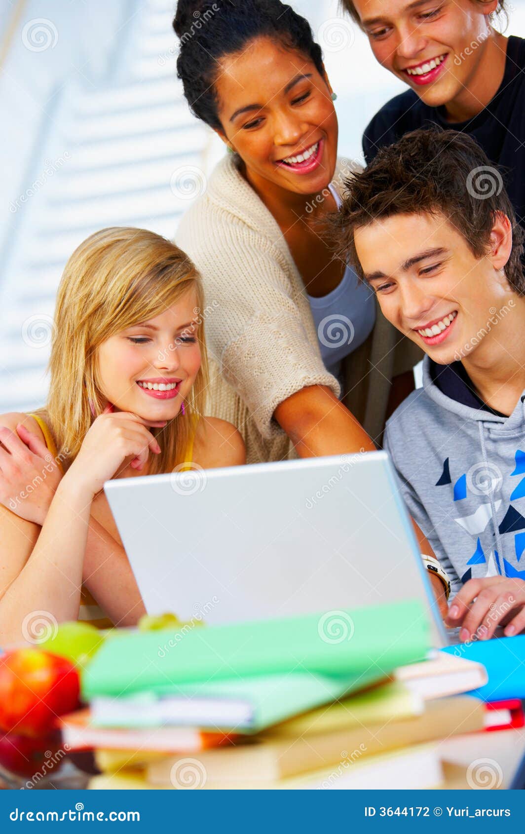 Portrait of a study group stock photo. Image of male, laptop - 3644172