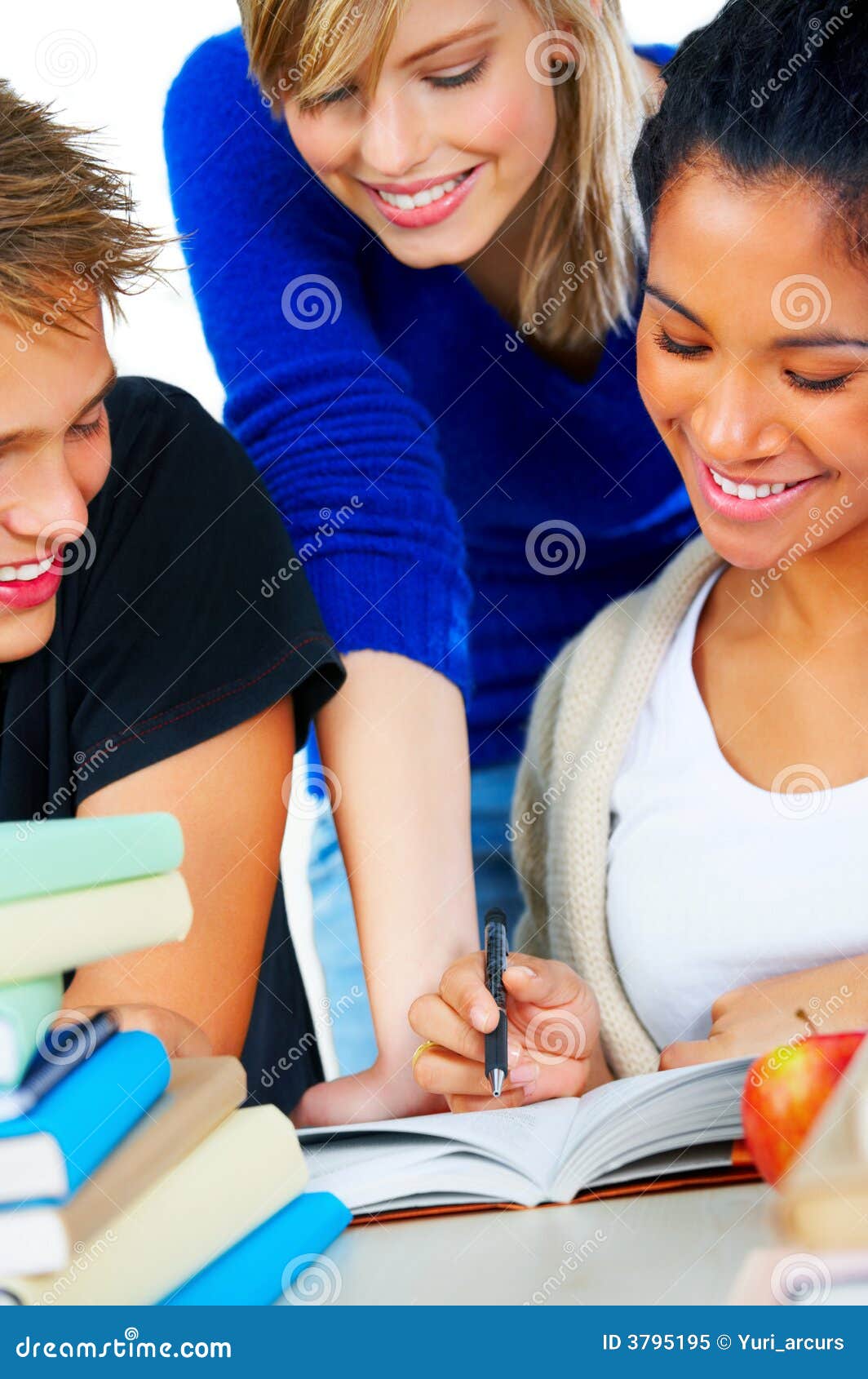 Portrait of a study group stock image. Image of beautiful - 3795195