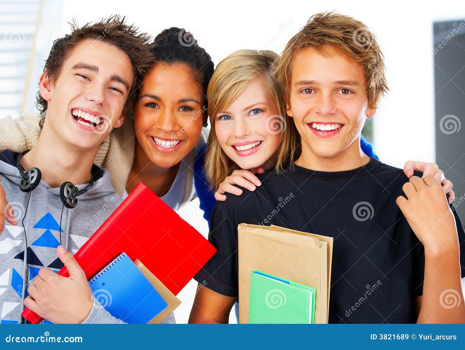 Portrait of a study group stock image. Image of environment - 3821689