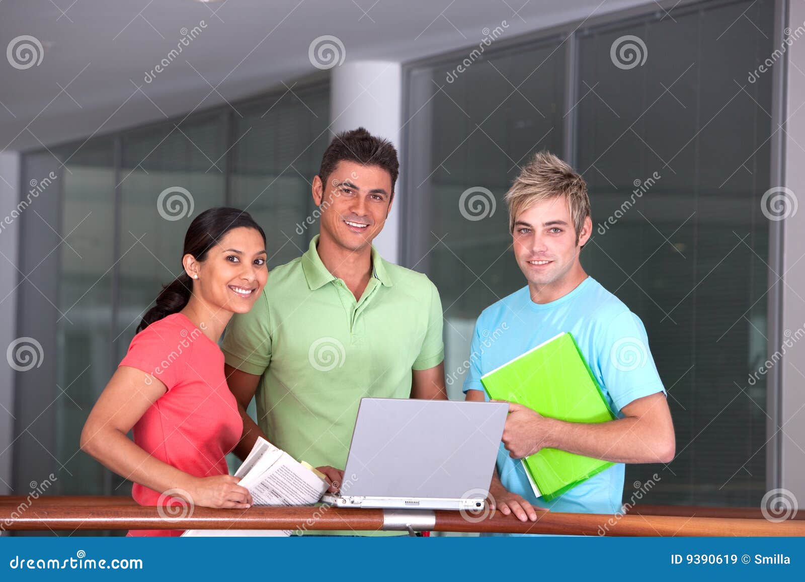 Portrait of study group stock image. Image of male, concentration - 9390619