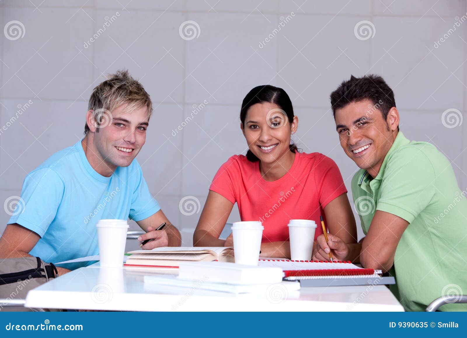 Portrait of study group stock image. Image of classroom - 9390635