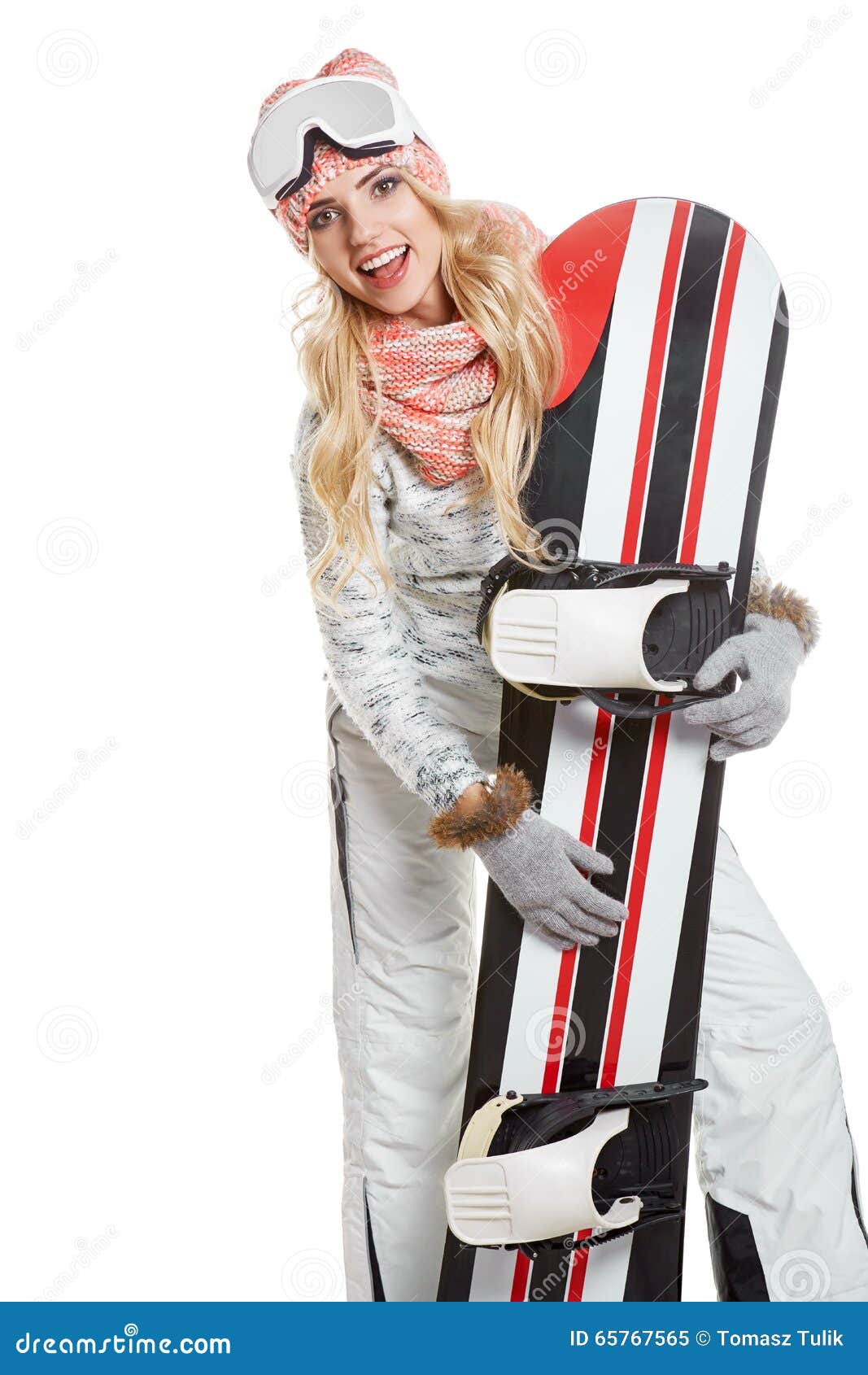 Portrait of a Styled Professional Model with Snowboard. Stock Image ...