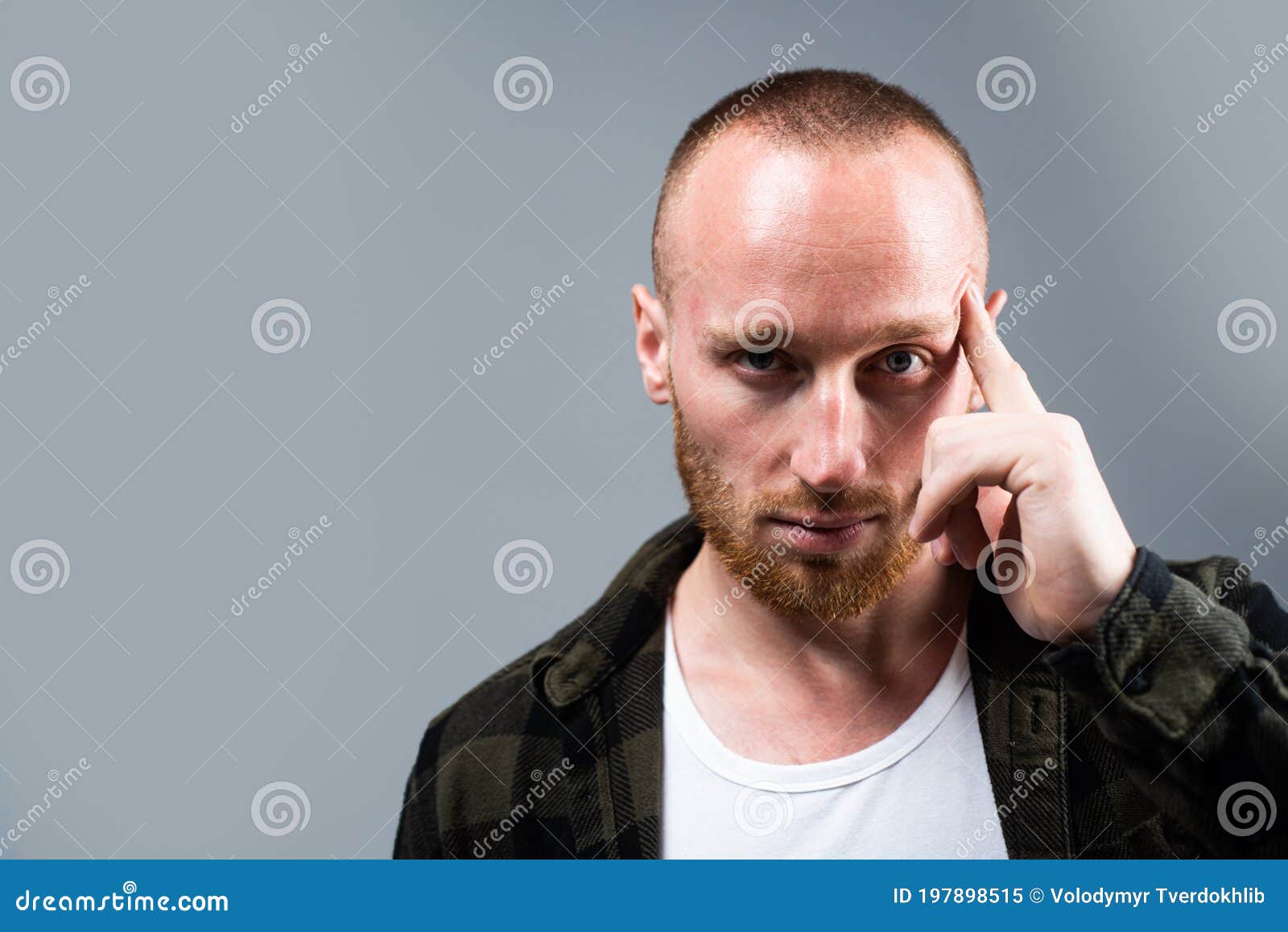 Portrait of Stylish Handsome Young Man. Thought Thinking Guy. Stock ...