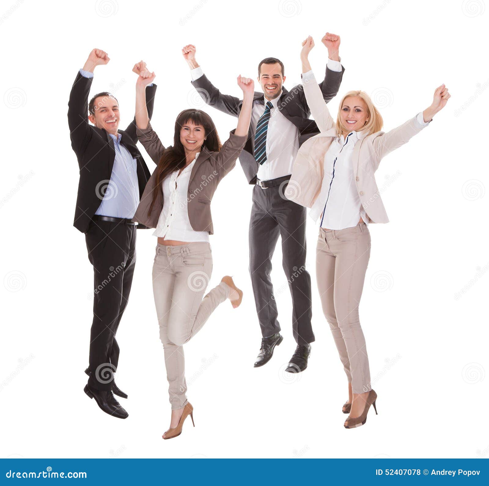 Portrait of Successful Business Group Stock Photo - Image of jumping ...
