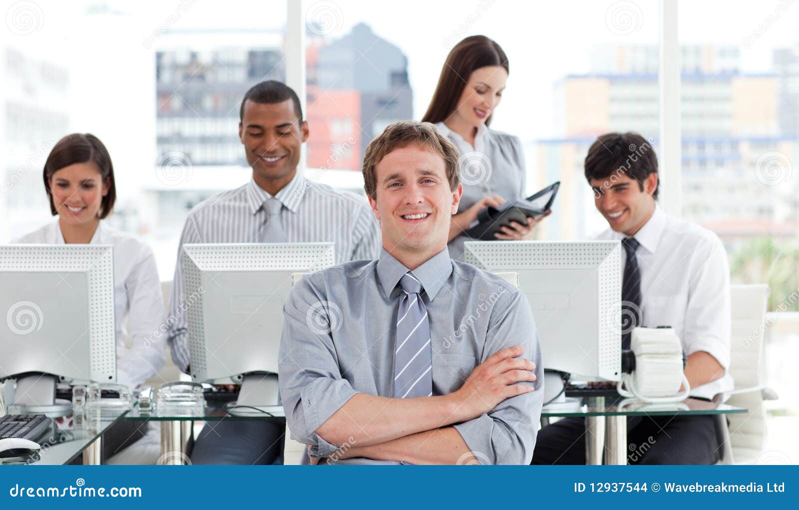 Portrait of a Successful Business Team at Work Stock Photo - Image of ...