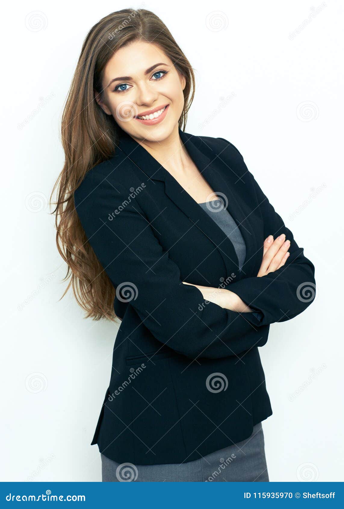 Portrait of Successful Business Woman on White Background. Stock Photo ... Portrait of Successful Business Woman on White Background. Stock Photo ...