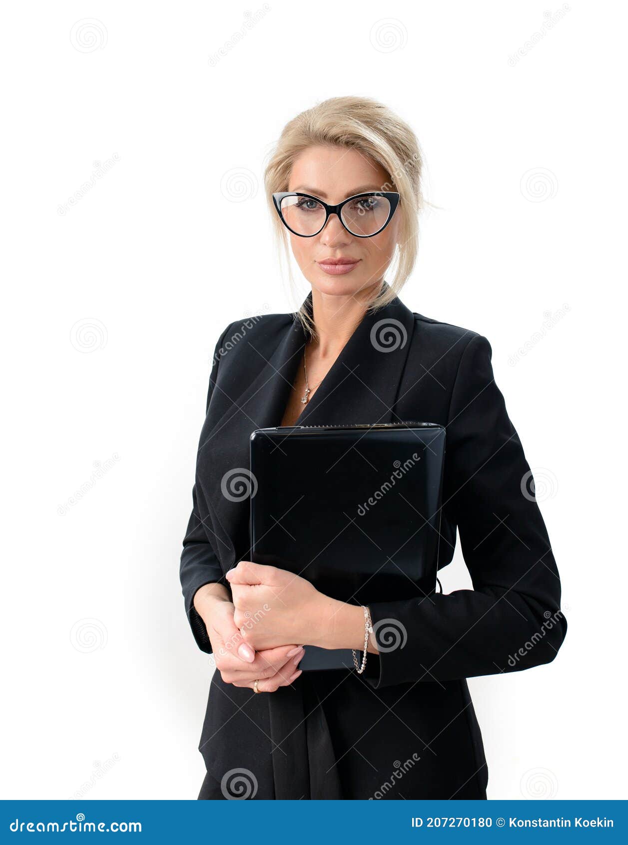 Portrait Of A Successful Mature Businesswoman In Glasses Confident
