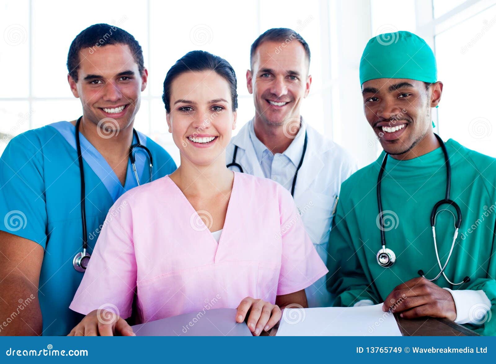 Portrait of a Successful Medical Team at Work Stock Image - Image of ...