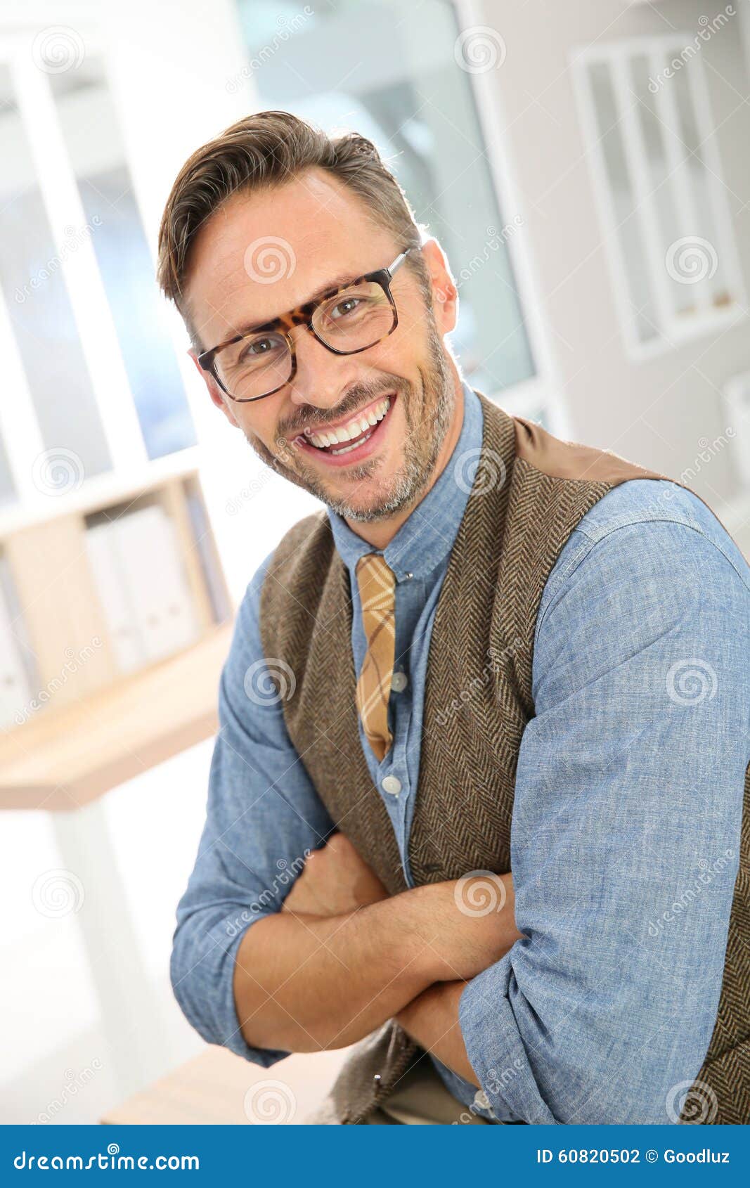 Portrait of Successful Stylish Middle-aged Man Stock Photo - Image of ...