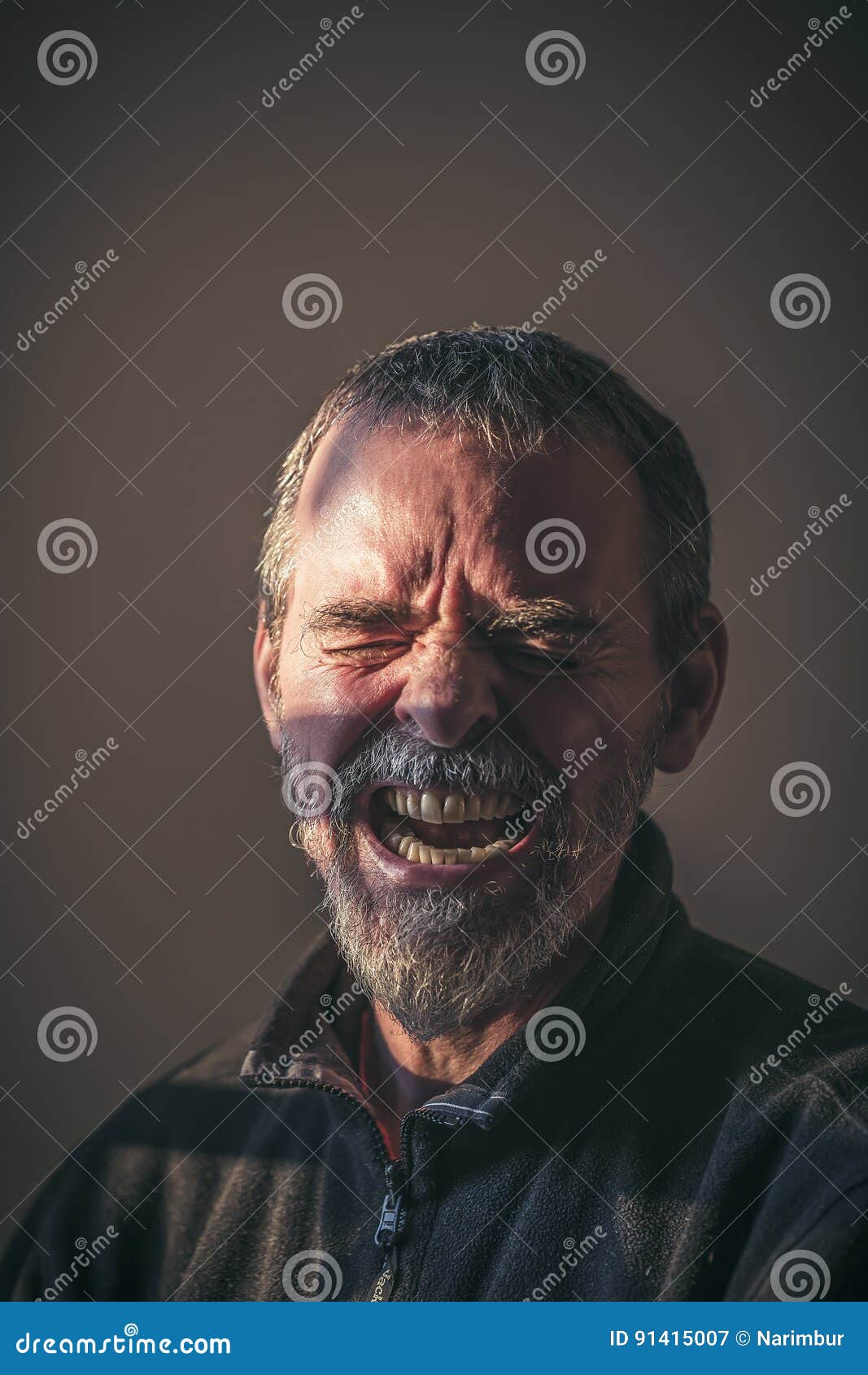 Portrait of a Suffering Man Stock Image - Image of mouth, face: 91415007