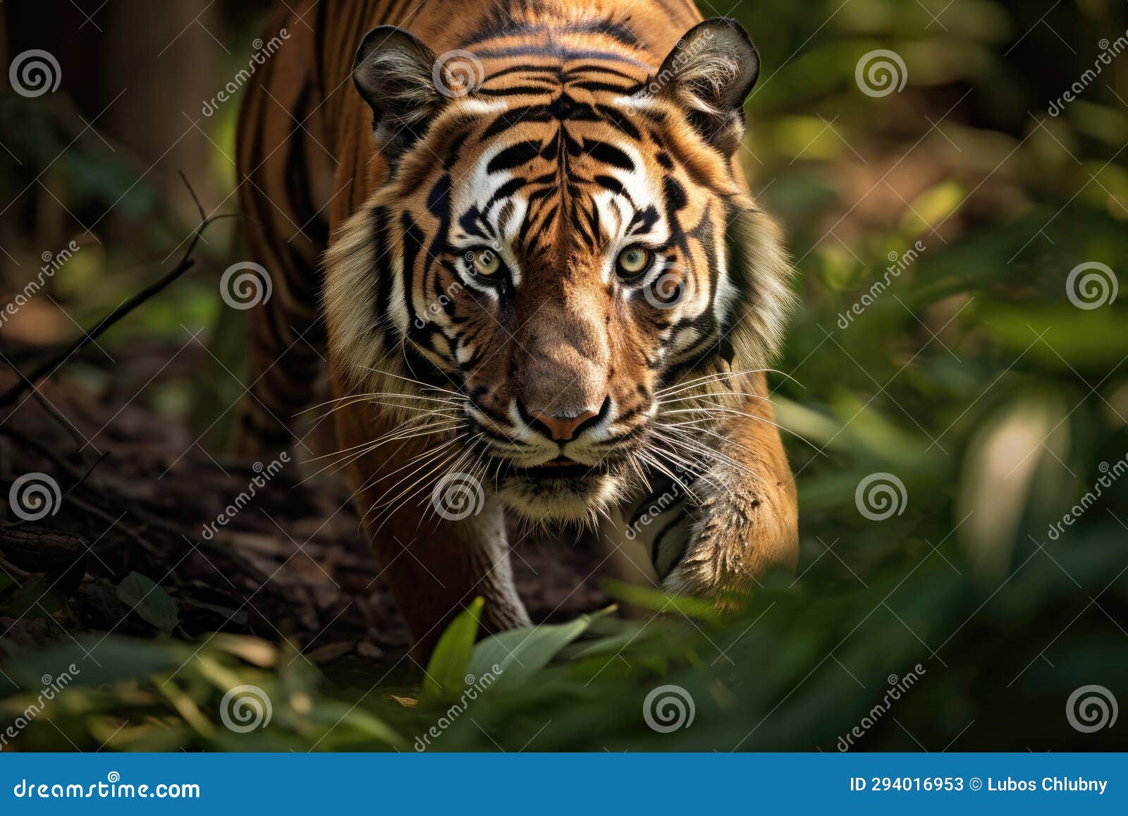 Portrait of Sumatran Tiger in a Jungle (Panthera Tigris Sumatrae Stock ... Portrait of Sumatran Tiger in a Jungle (Panthera Tigris Sumatrae Stock ...