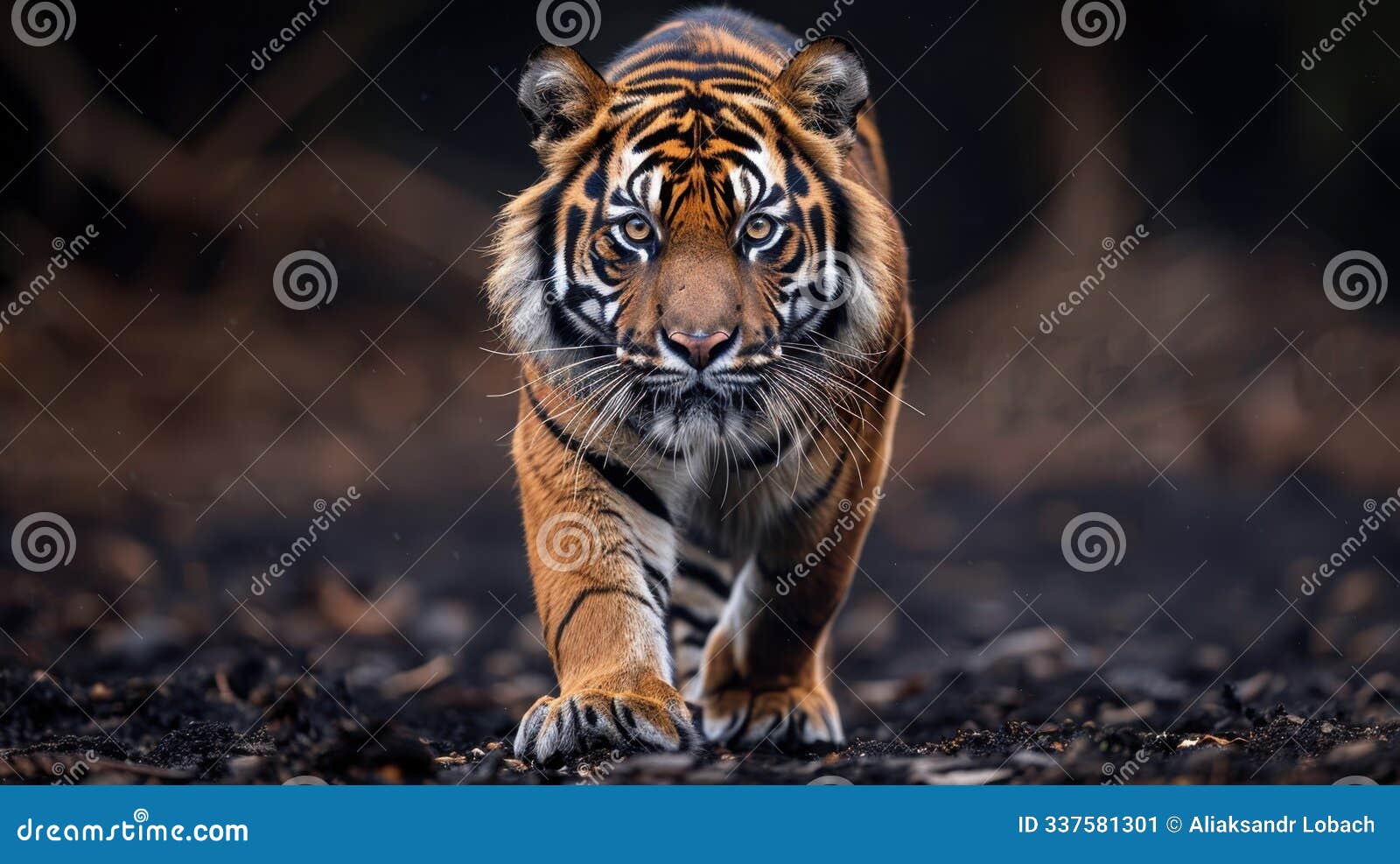 Sumatran Tiger (Panthera Tigris Altaica) Stock Illustration ...