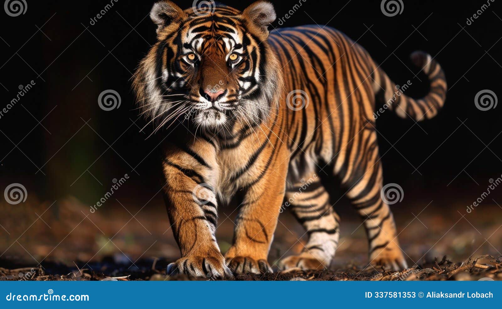 Sumatran Tiger (Panthera Tigris Altaica) Stock Illustration ...